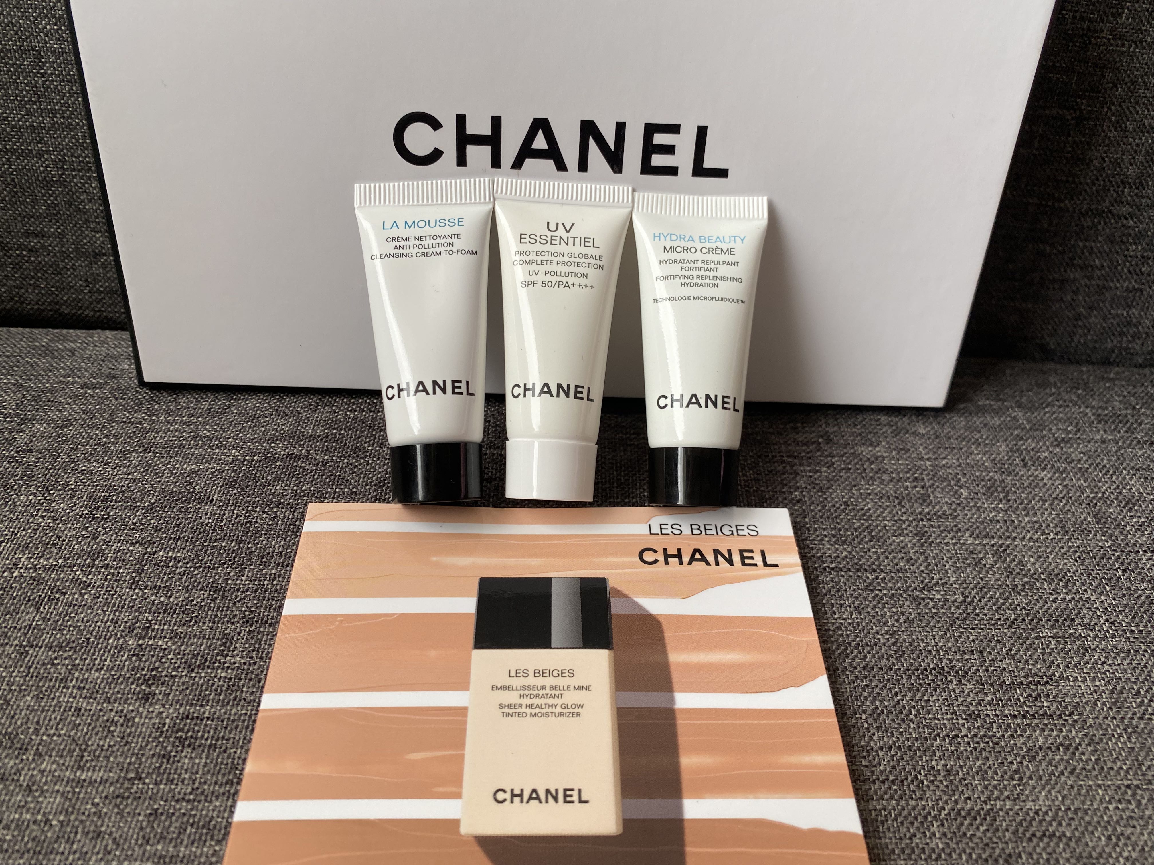Chanel Skincare set - Cleanser + UV cream + Serum moisturizer ...