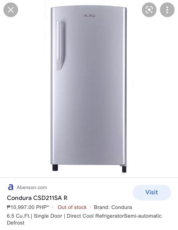 Condura Ref Single Door 4FT, TV & Home Appliances, Kitchen Appliances ...