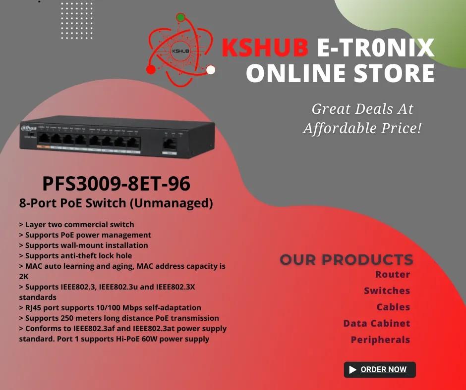 REPRICED! Dahua PoE / ePoE Switch, Computers & Tech, Parts ...