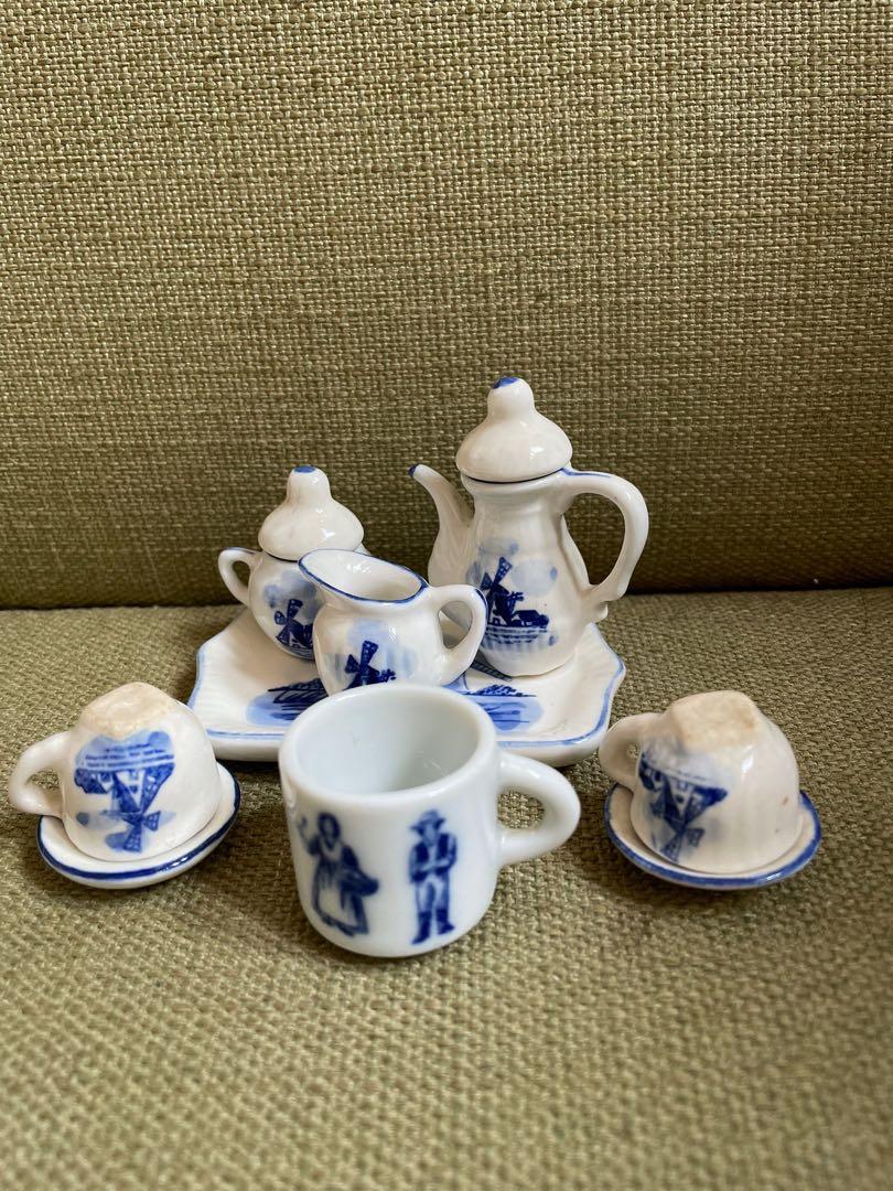 Delft Blue Miniature Tea Set, Kitchen & Appliances di Carousell