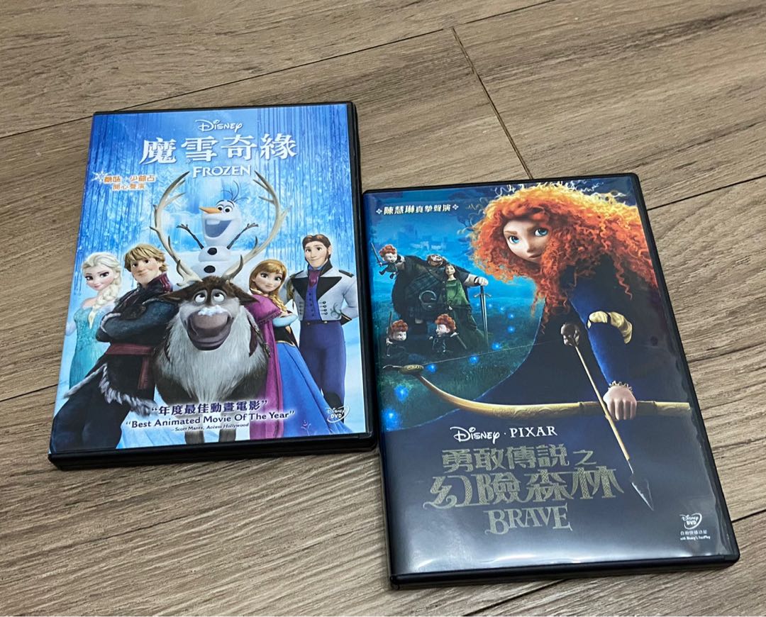 Disney DVD - Frozen, Brave, 興趣及遊戲, 音樂樂器 & 配件, 音樂與媒體 - CD 及 DVD - Carousell
