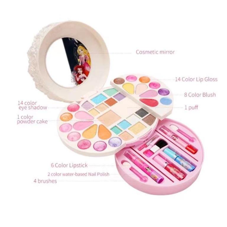 Disney Princess Crown Makeup Palette Non Toxic All-In-One Girls Kids ...