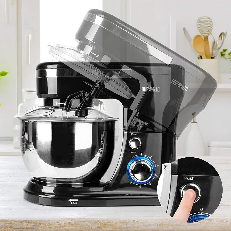 Duronic Stand Mixer SM104 | Black Electric Kitchen Mixer | 6x Speed ...