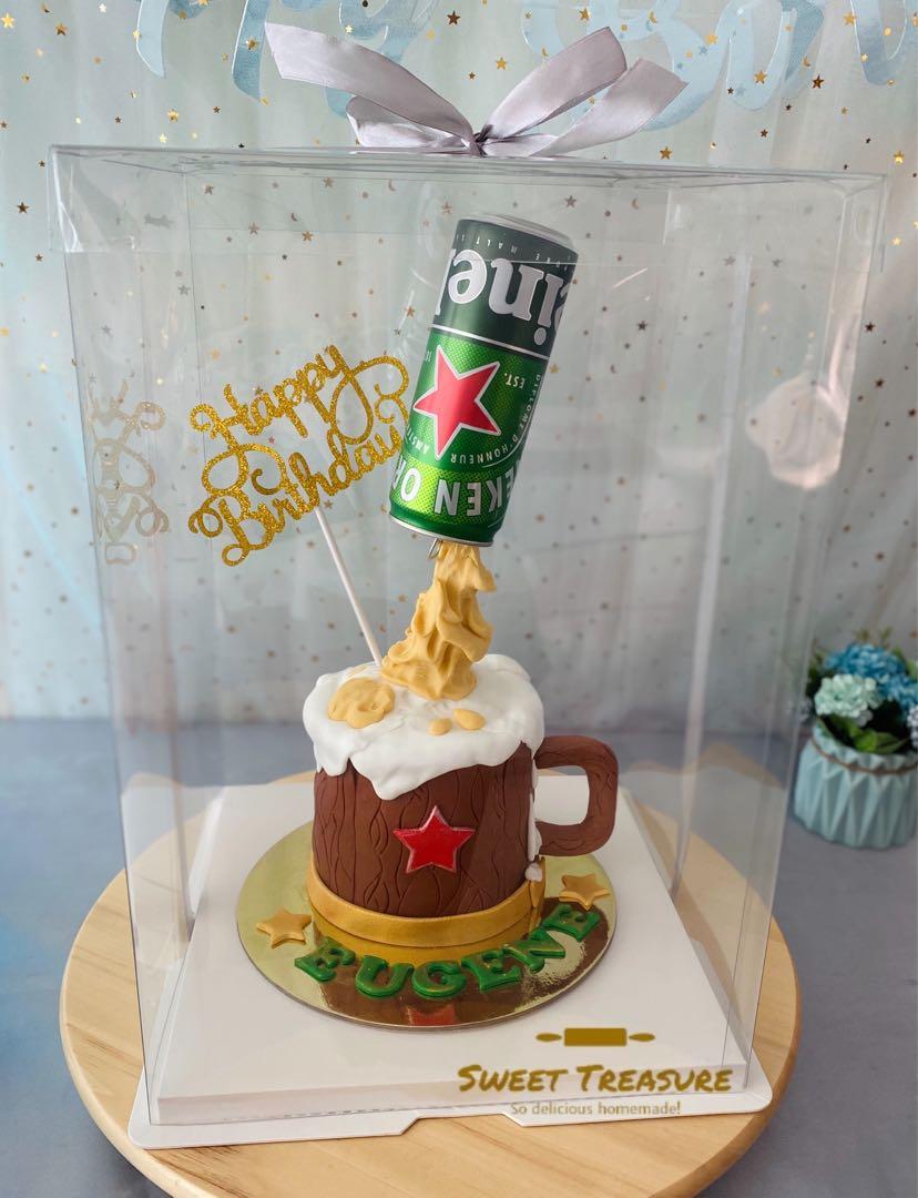 Floating beer can cake, Food & Drinks, Chilled & Frozen Food on Carousell