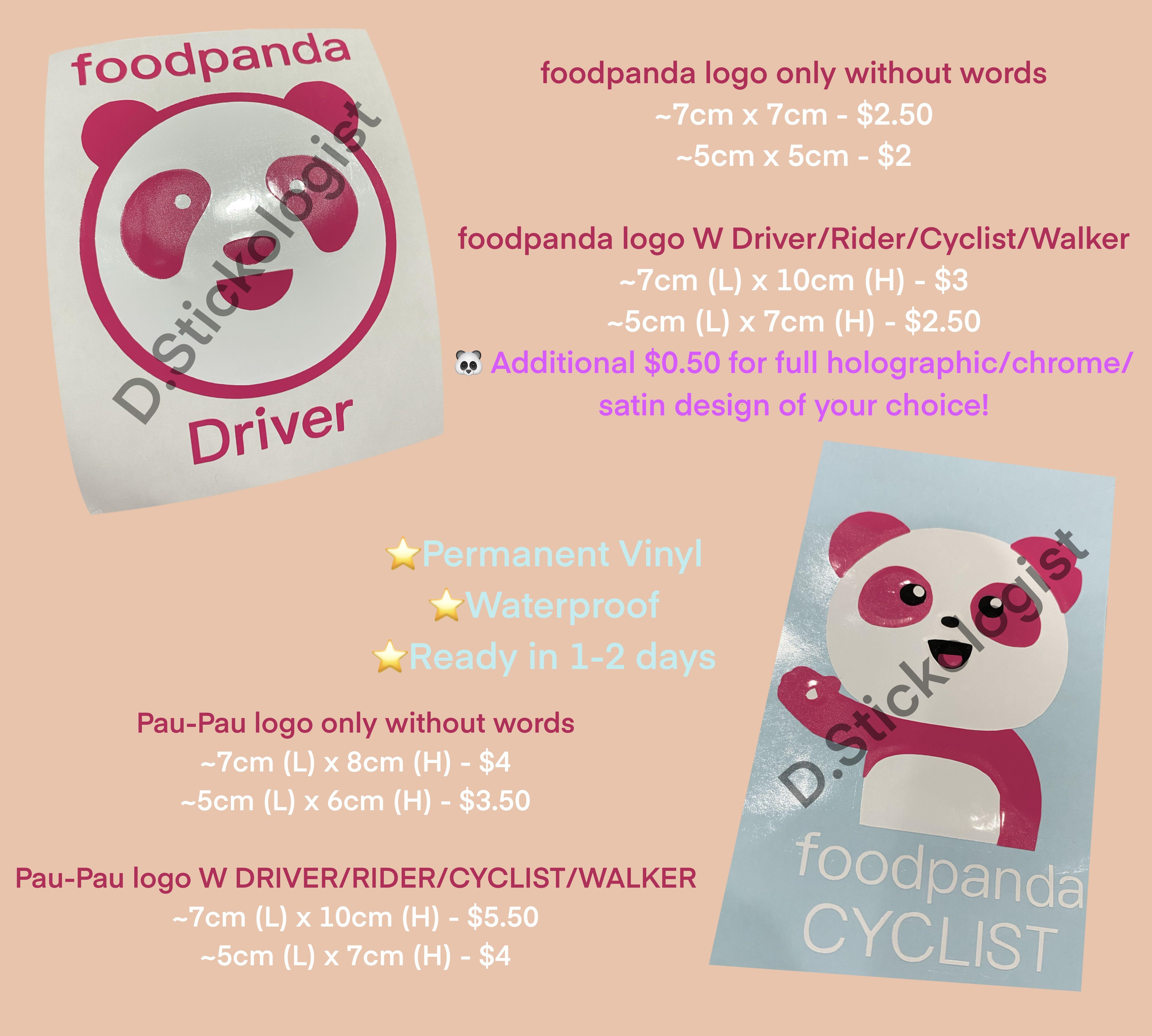 foodpanda, foodpanda decal, foodpanda logo, foodpanda rider, cyclist ...