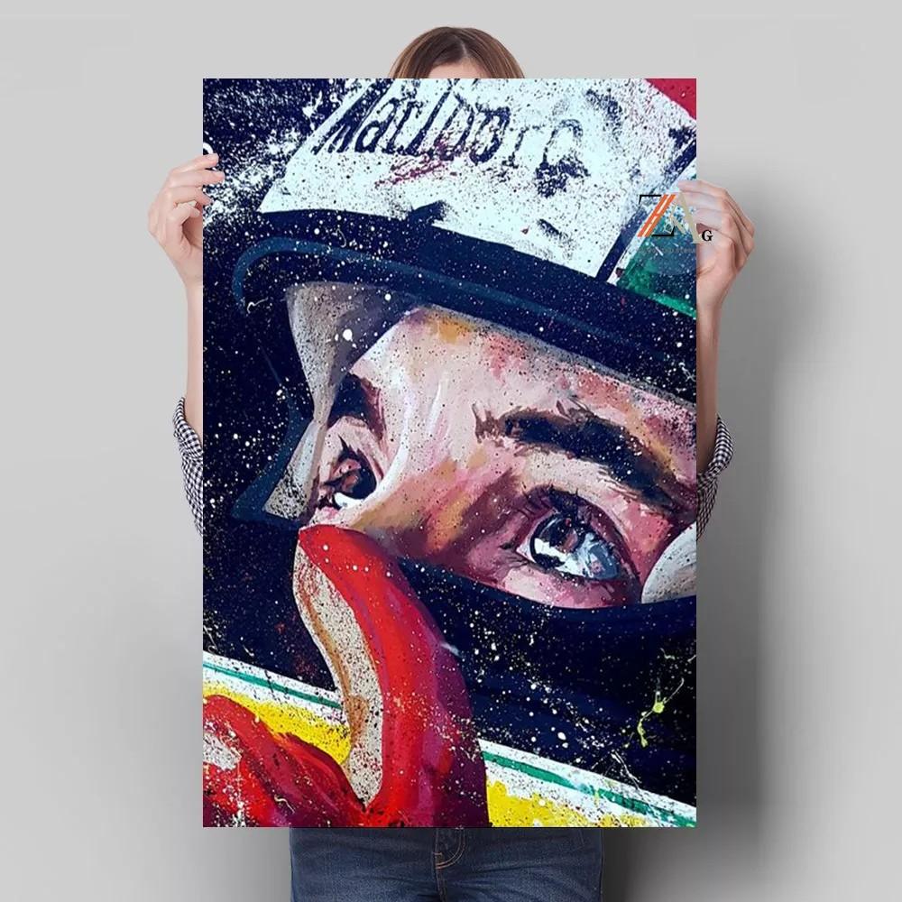 Formula F1 Racer Abstract Color Graffiti Helmet Picture Canvas Poster ...