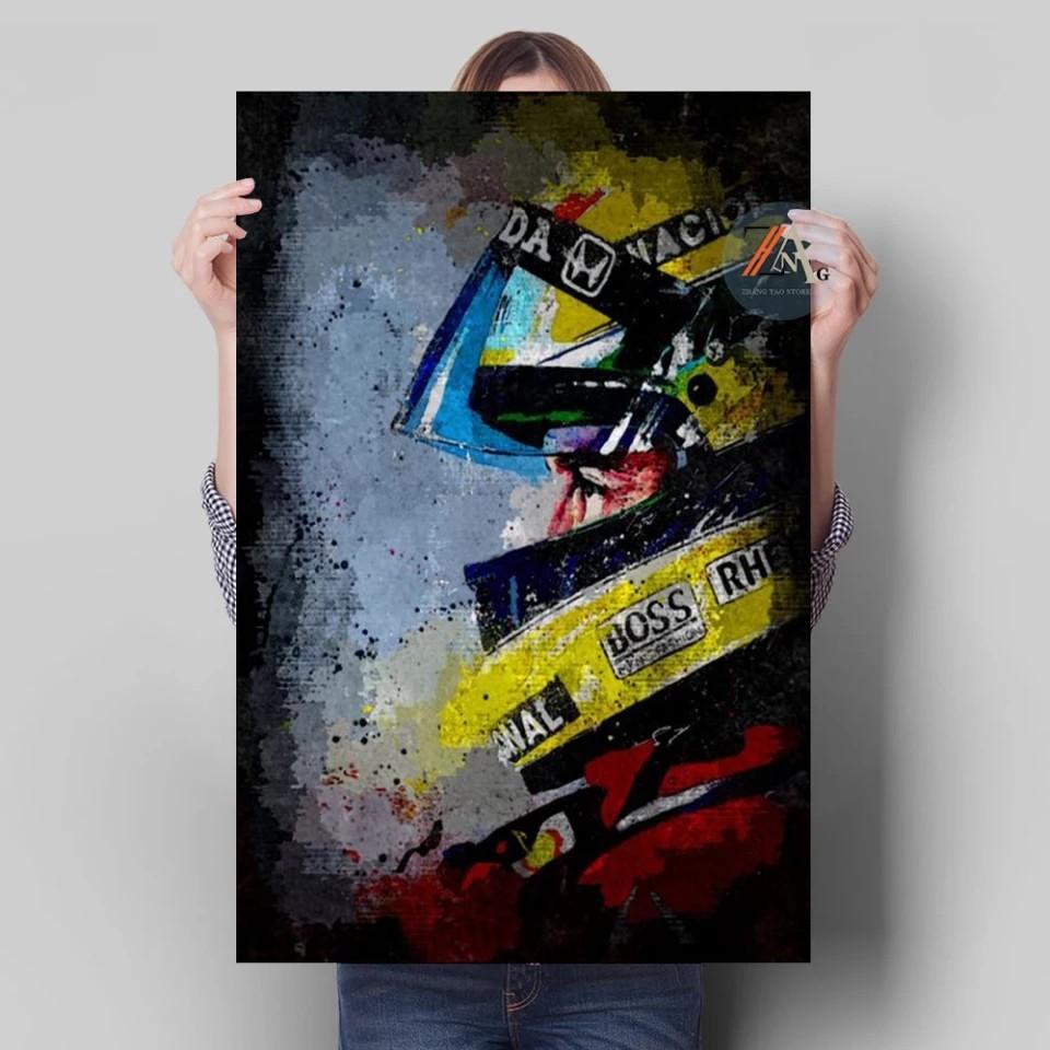 Formula F1 Racer Abstract Color Graffiti Helmet Picture Canvas Poster ...