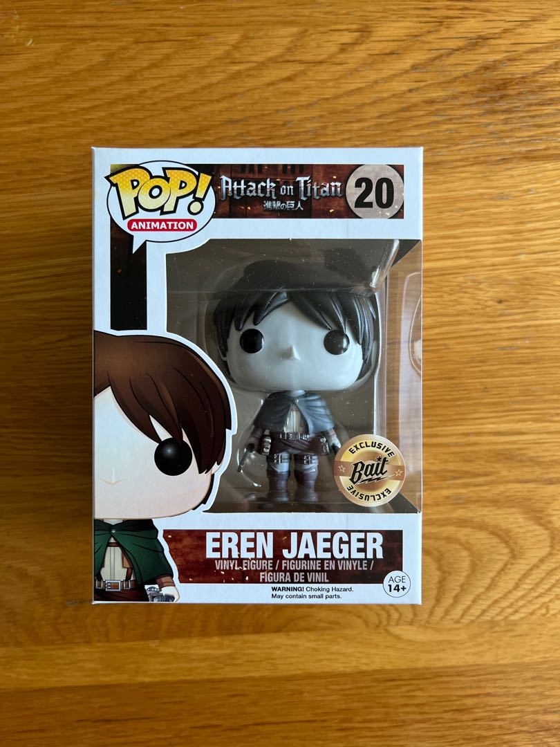 Funko Pop Eren Jaeger black & white Bait Exclusive Attack on Titans AOT ...