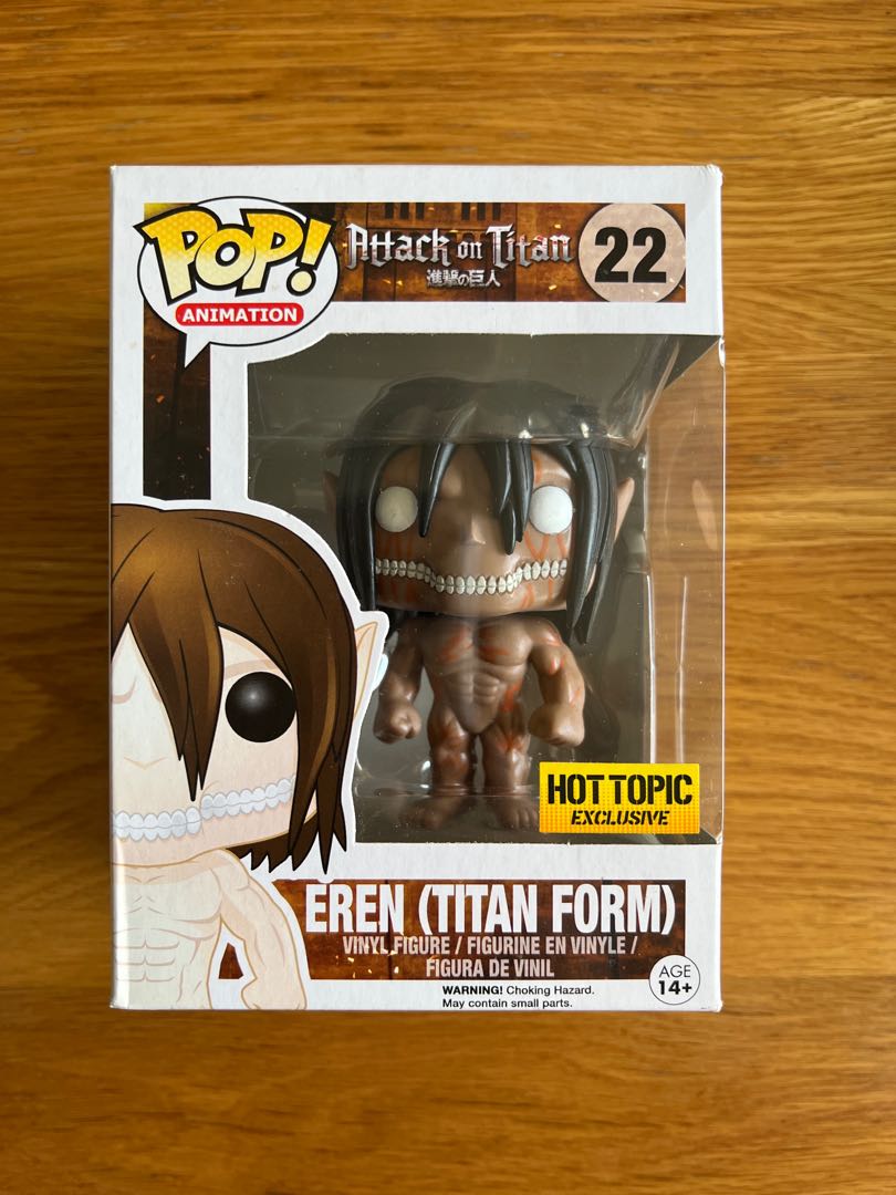 Funko Pop Eren (Titan Form) Hot Topic Exclusive AOT, Hobbies & Toys ...