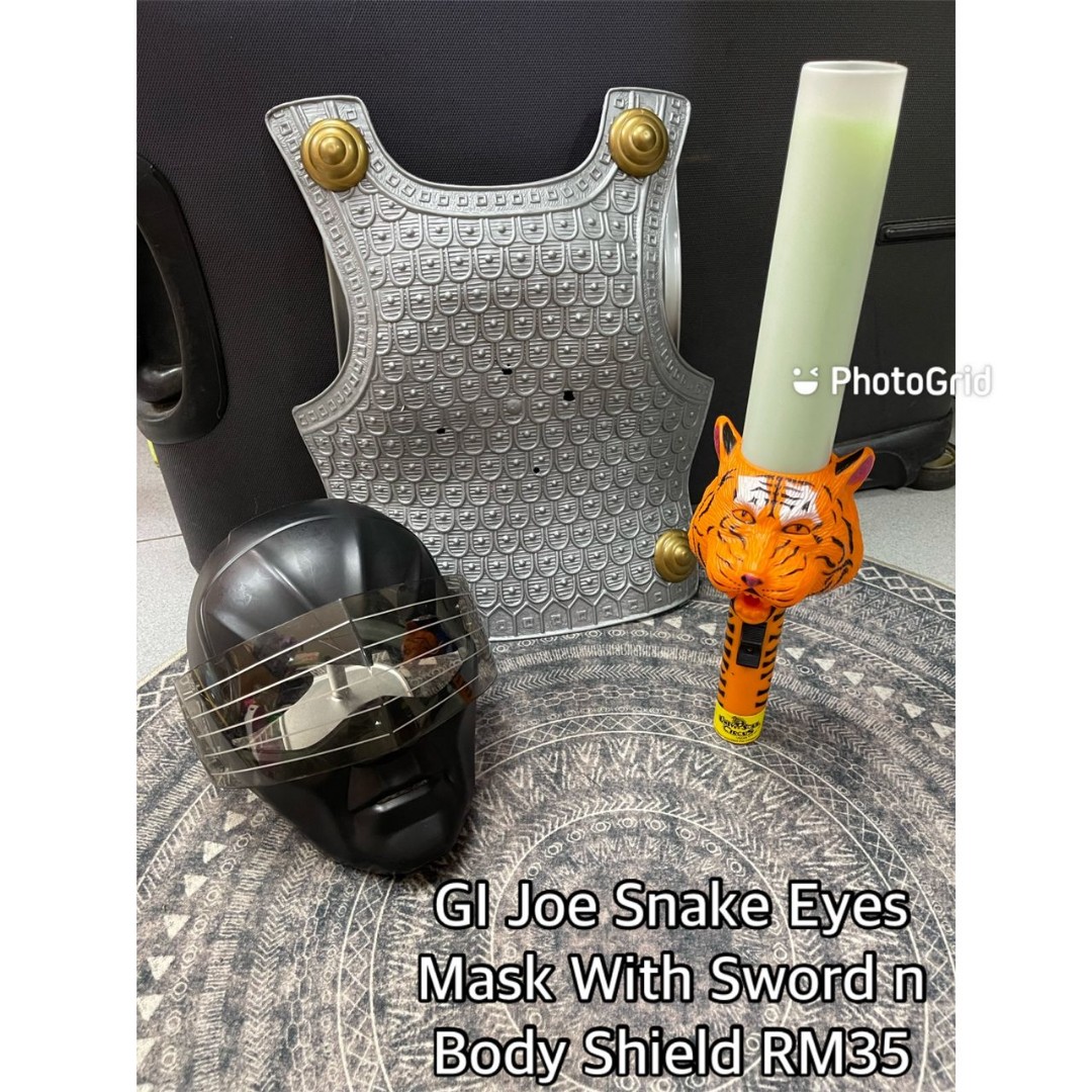 GI Joe snake eye mask with sword n body shield, Hobbies & Toys, Toys ...