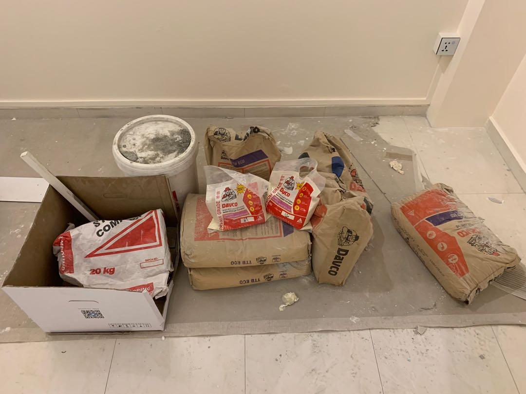 Giving away DAVCO products . Skim plast tile adhesive, Furniture & Home ...