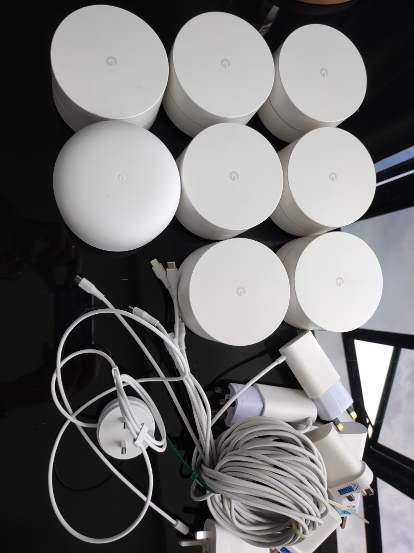 Google Nest wifi + 7 Google wifi nodes, Computers & Tech, Parts ...