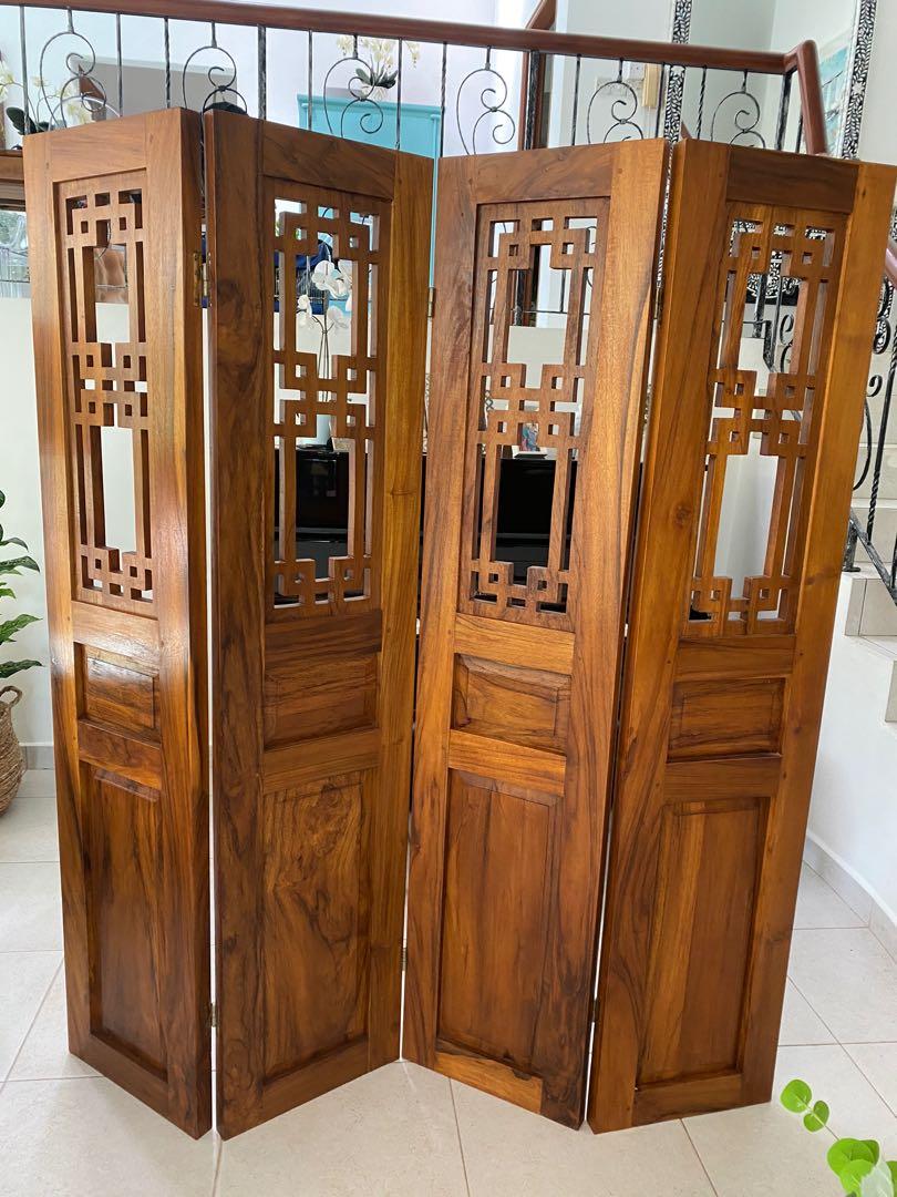 John Erdos beautiful teak screen, Furniture & Home Living, Furniture ...
