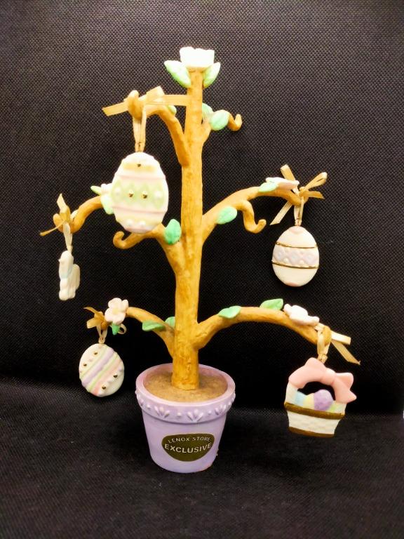 Lenox store easter egg tree collectible with 5 ivory fine china ...