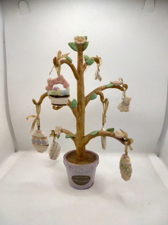 Lenox store easter egg tree collectible with 5 ivory fine china ...