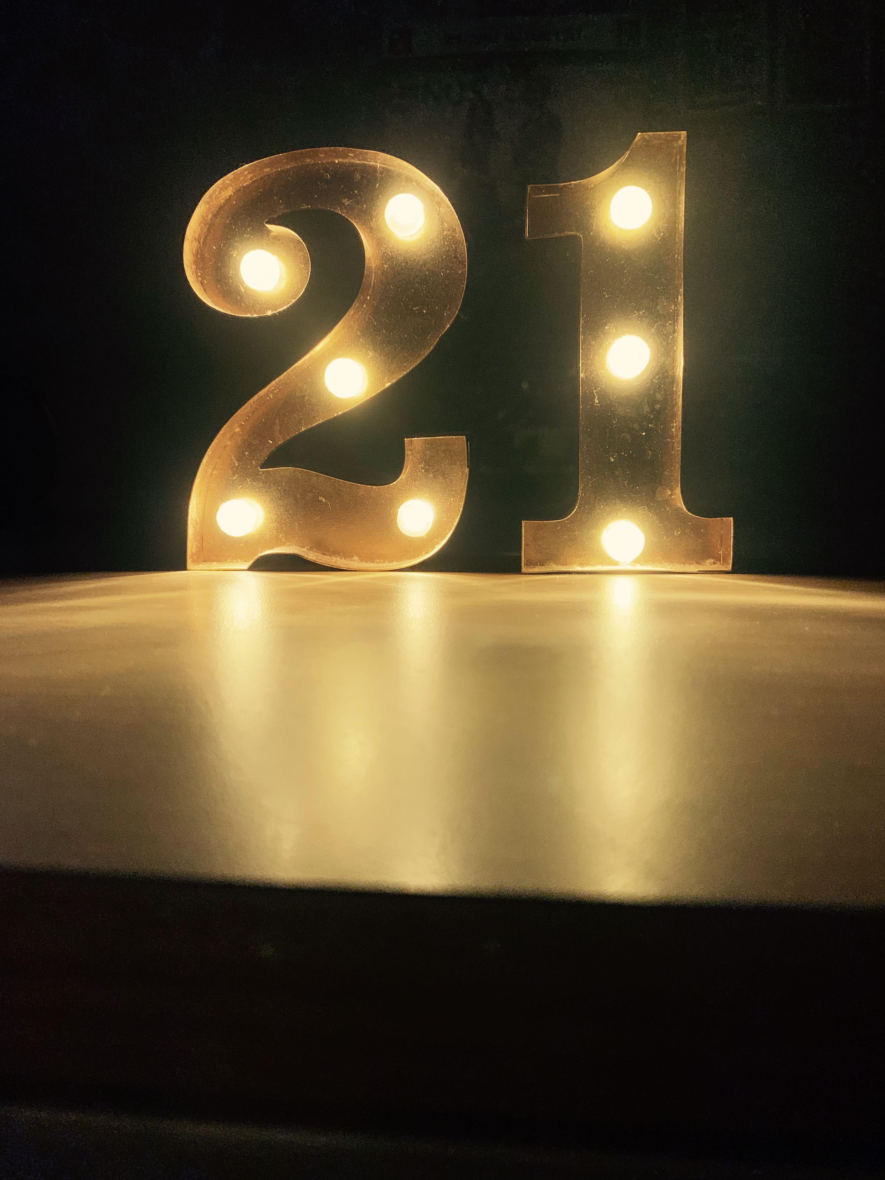 Light up numbers - 21, Furniture & Home Living, Home Decor, Other Home ...