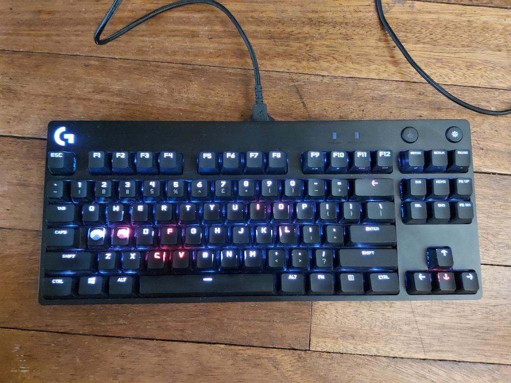 Logitech G Pro X GX Blue Clicky Switch RGB Mechanical Wired Gaming ...