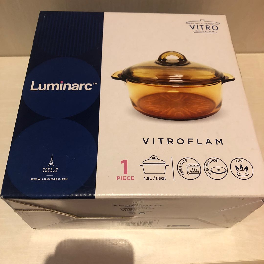 Luminarc vitroflam 1.5L, Furniture & Home Living, Kitchenware ...