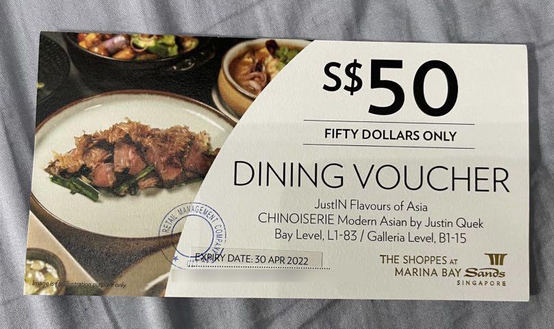 MBS Dining Voucher - Chinoiserie Modern Asian by Justin Quek, Tickets ...