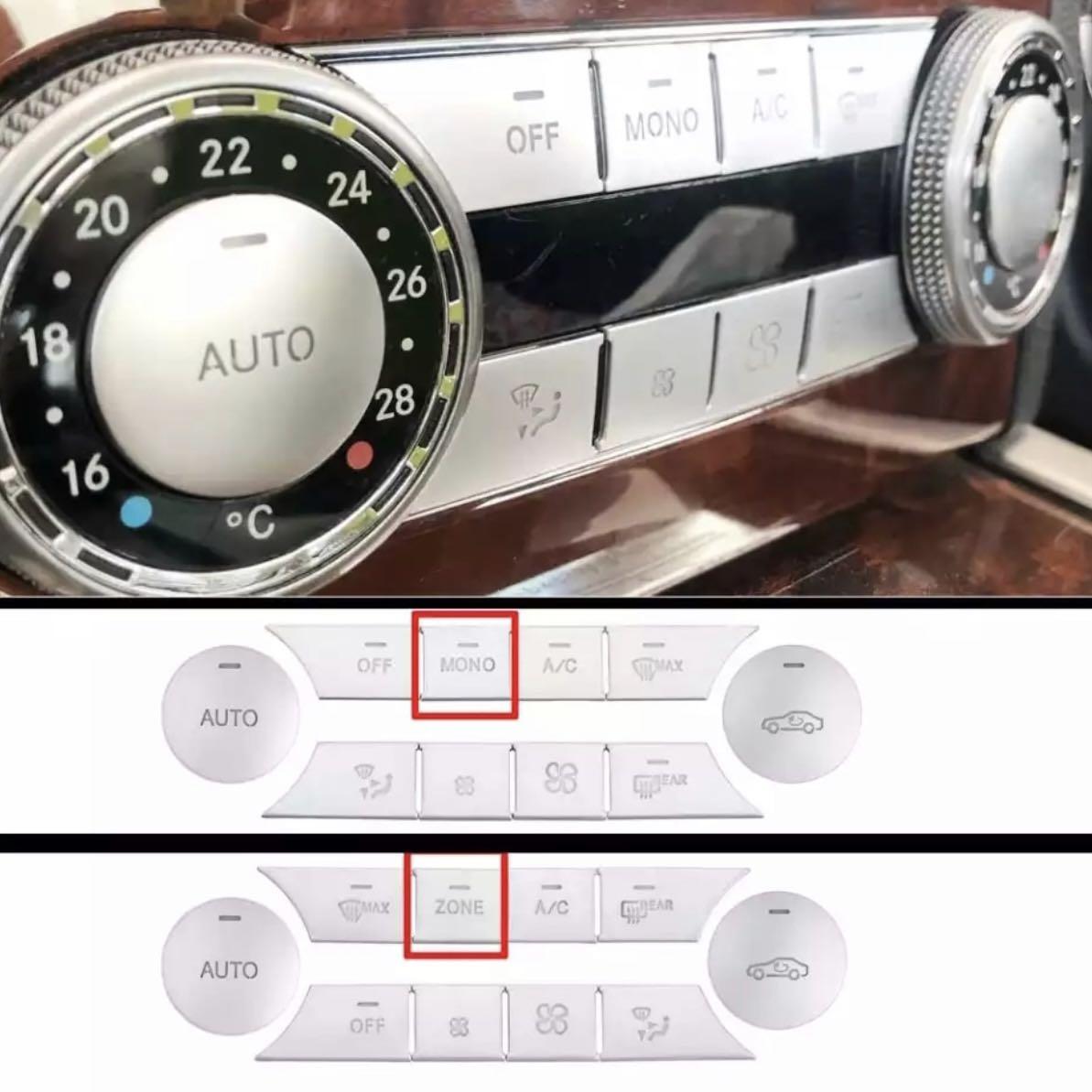 Mercedes Benz W204 C180 C200 aircon button cover, Car Accessories ...