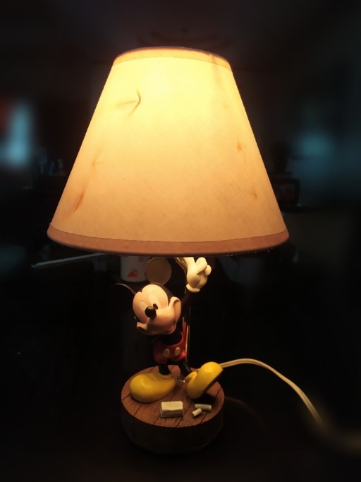 Mickey Mouse lamp with shade and bulb, Furniture & Home Living ...