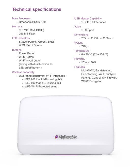MyRepublic WiFi Halo Router, Computers & Tech, Parts & Accessories ...