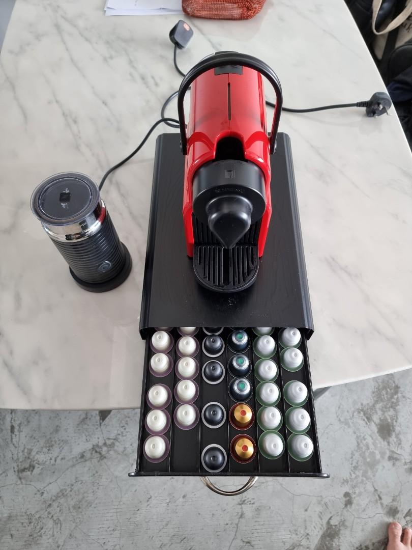 nespresso Inissia Ruby Red & Aeroccino Bundle, TV & Home Appliances ...