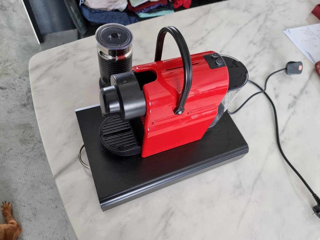 nespresso Inissia Ruby Red & Aeroccino Bundle, TV & Home Appliances ...