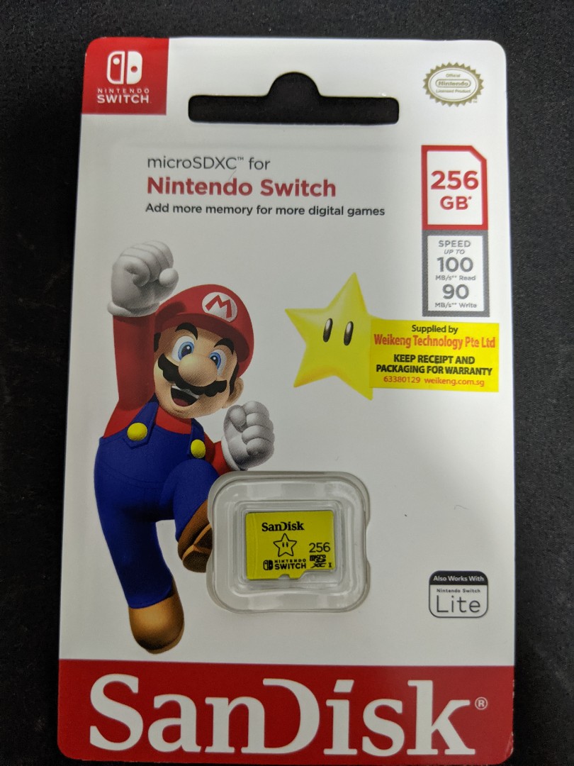 Mario Nintendo Licensed microSDXC UHS-I 256gb(Limited Edition ...