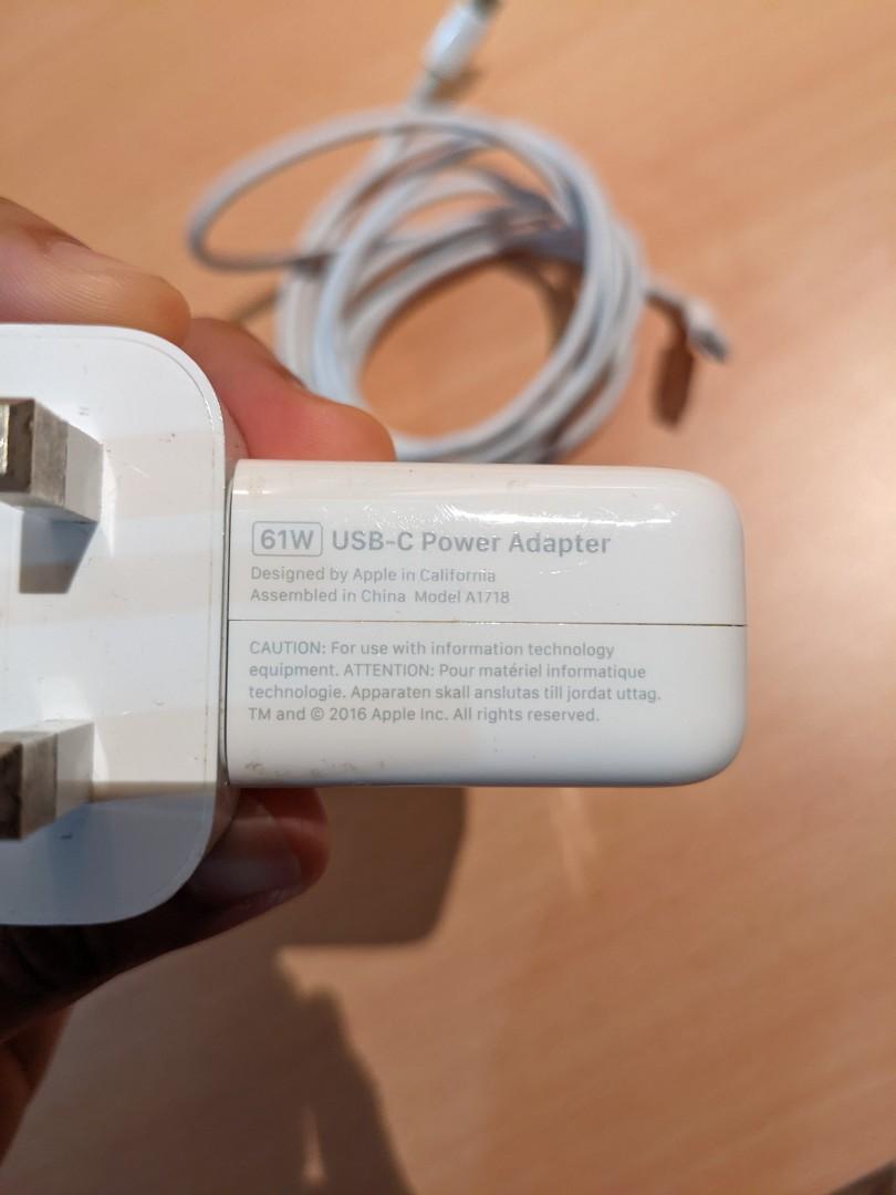 Original Apple Mac power adapter - 61W USB-C with 2m cable, Computers ...