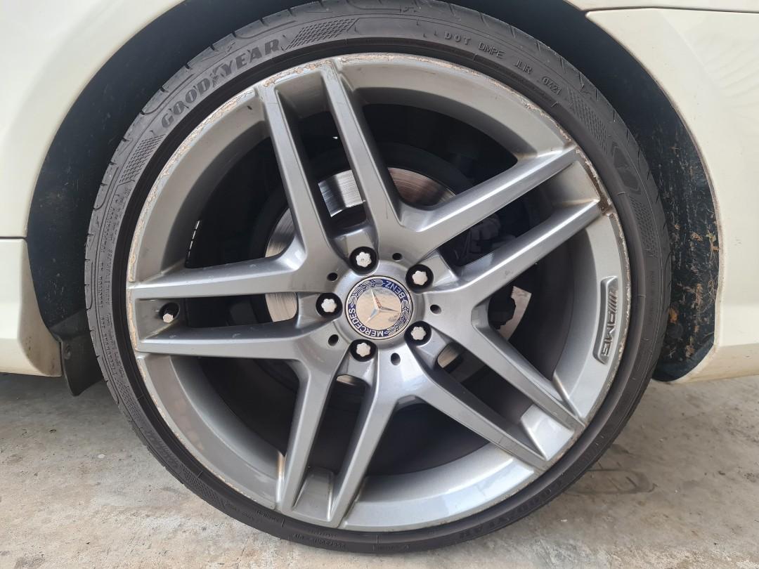 Original merc AMG rims for sale, Car Accessories, Tyres & Rims on Carousell