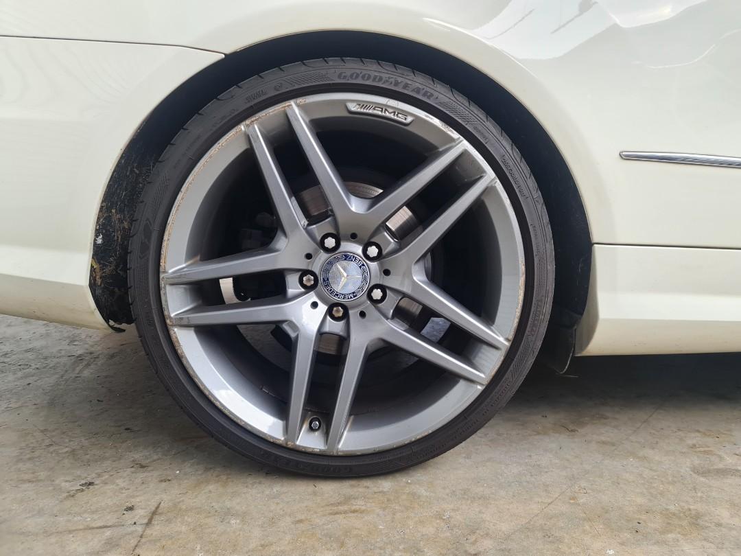 Original merc AMG rims for sale, Car Accessories, Tyres & Rims on Carousell