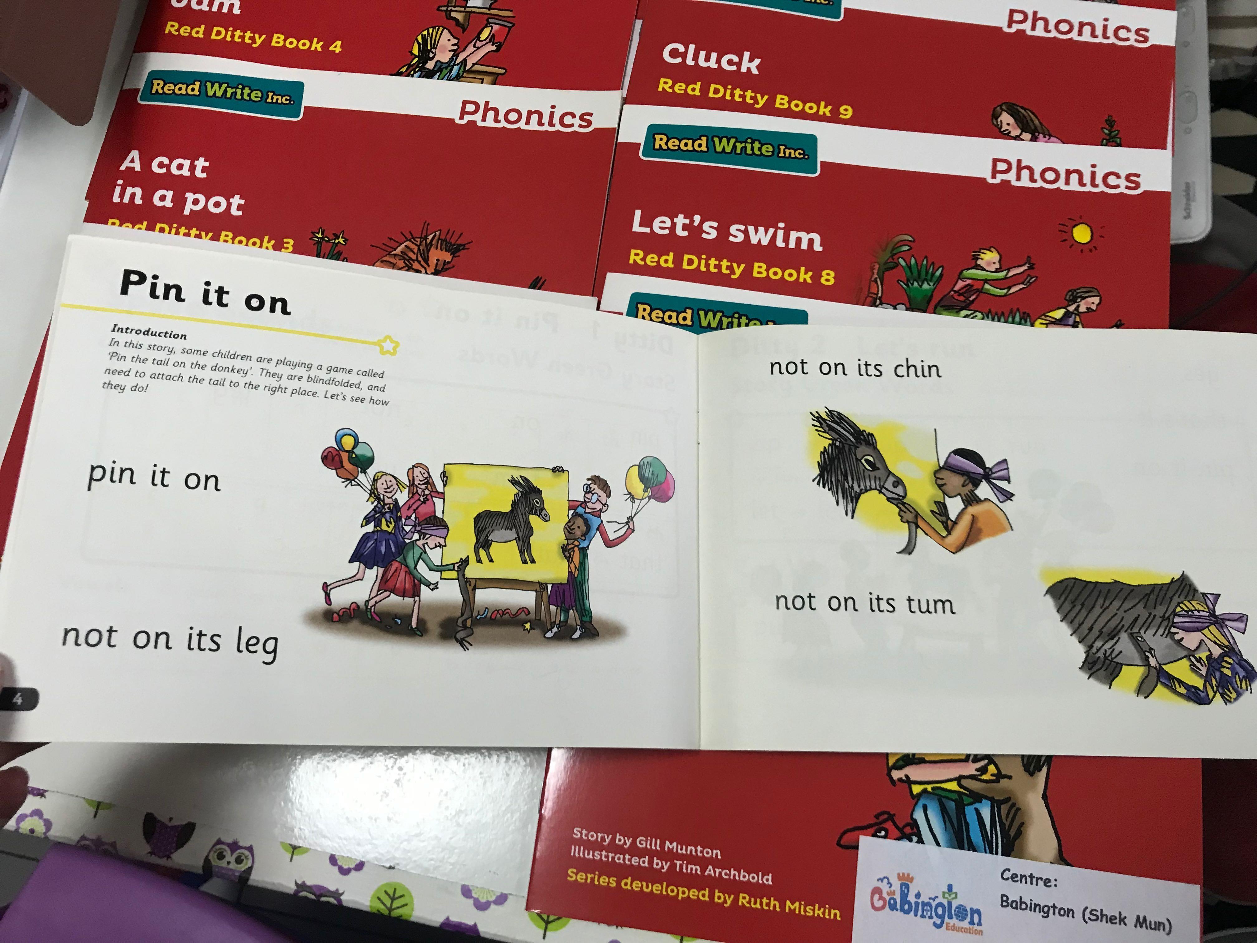 Oxford Phonics RWI (Red Ditty Book1-10), 興趣及遊戲, 書本 & 文具, 小朋友書 - Carousell