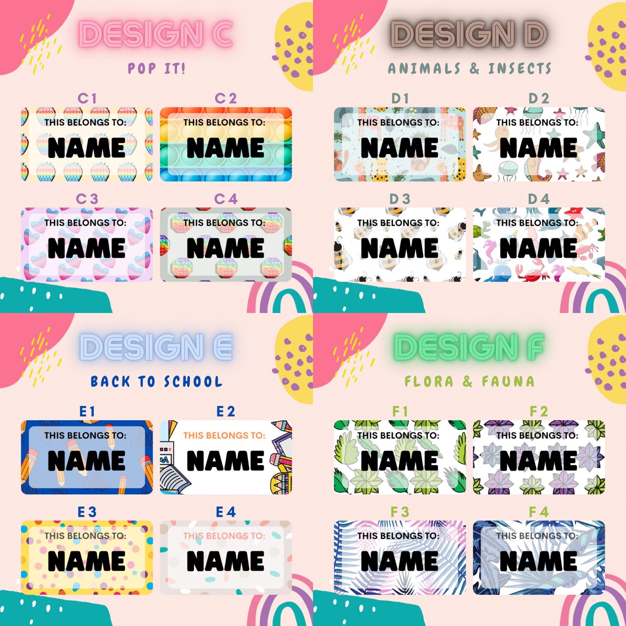 PERSONALISED BOOK NAME TITLE LABELS | CUSTOMISED STICKER | SCHOOL ...