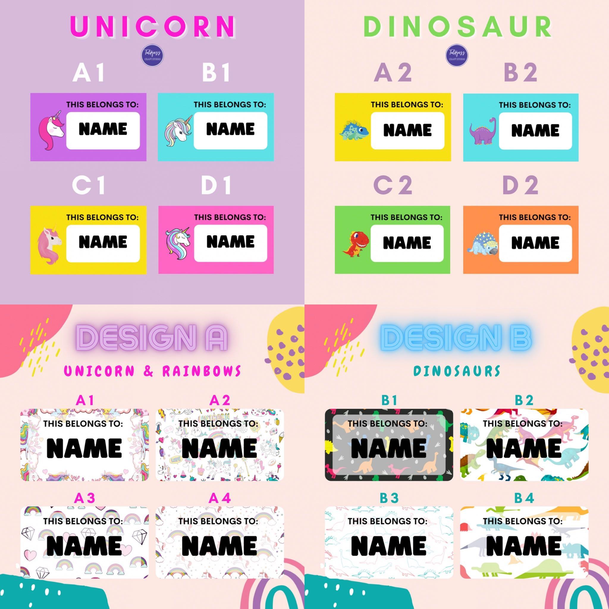 PERSONALISED BOOK NAME TITLE LABELS | CUSTOMISED STICKER | SCHOOL ...