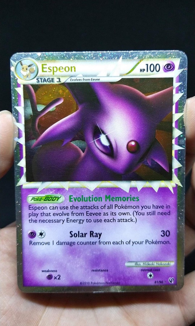 Pokemon Card - ESPEON (PRIME) #81 - HOLO (HEART GOLD SOUL SILVER: UNDAUNTED) YEAR 2010, Hobbies ...