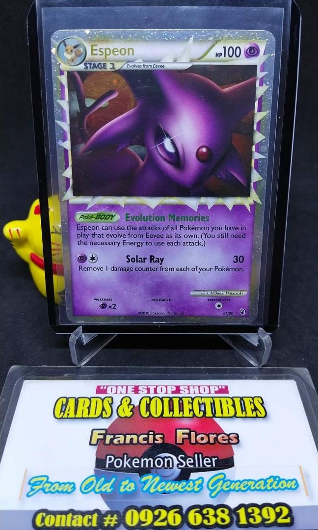 Pokemon Card - ESPEON (PRIME) #81 - HOLO (HEART GOLD SOUL SILVER: UNDAUNTED) YEAR 2010, Hobbies ...