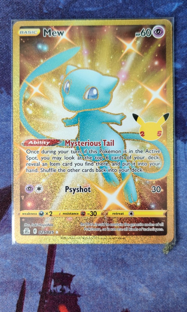Pokemon Golden Mew Celebrations, Hobbies & Toys, Toys & Games on Carousell