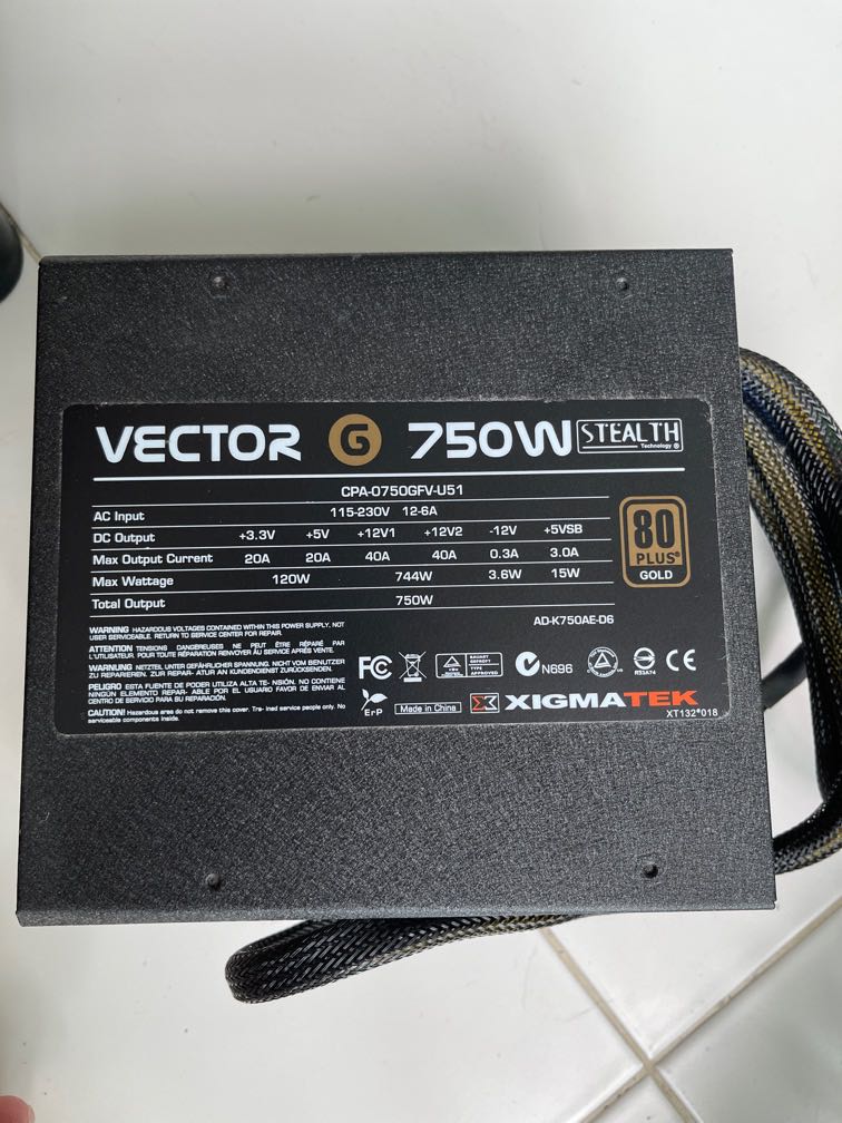 PSU 750W VECTOR G, Computers & Tech, Parts & Accessories, Other ...
