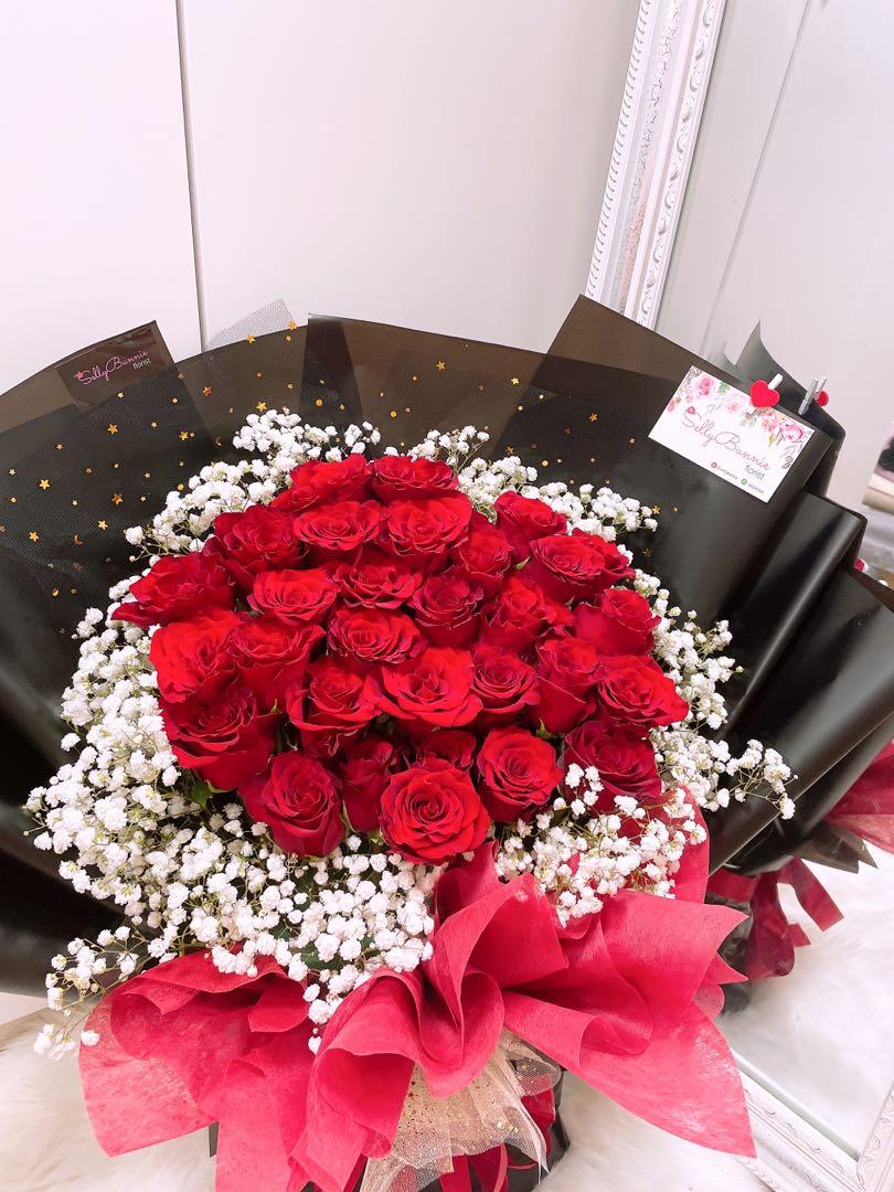 Red Roses Bouquet - XXL size to surprise your loved one, Hobbies & Toys ...