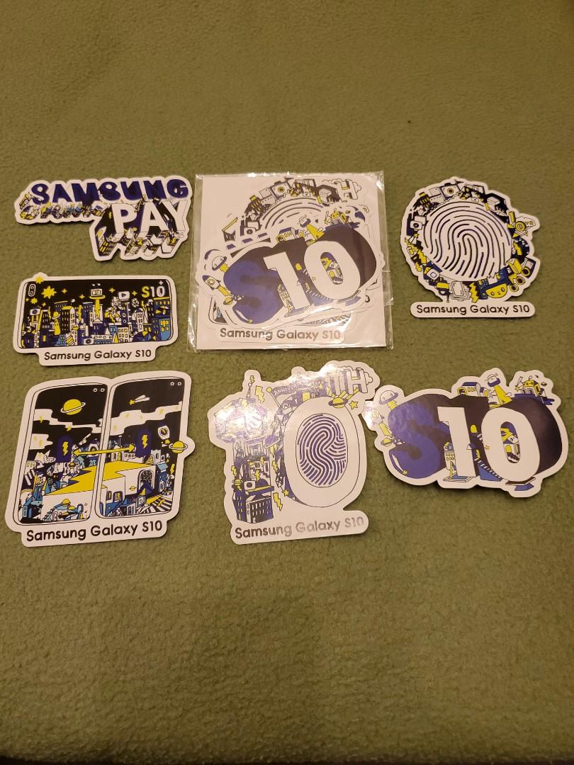 Samsung Galaxy S10 Sticker 貼紙 1份6張, 手提電話, 其他裝置 - Carousell