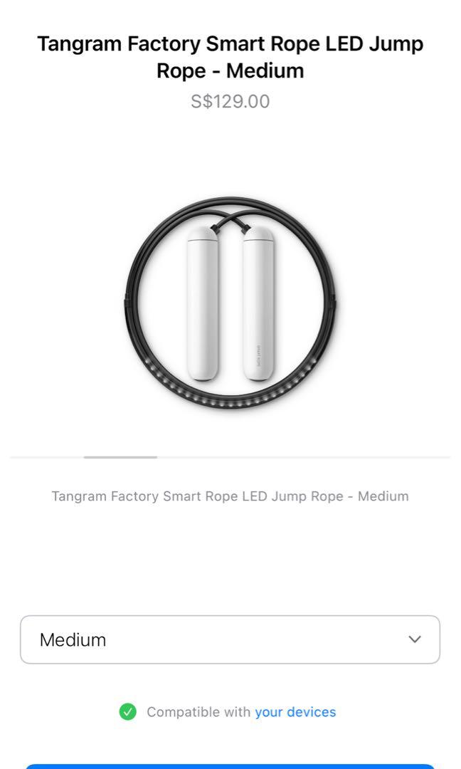Tangram Factory Smart Rope LED Jump Rope, Sports Equipment, Exercise ...