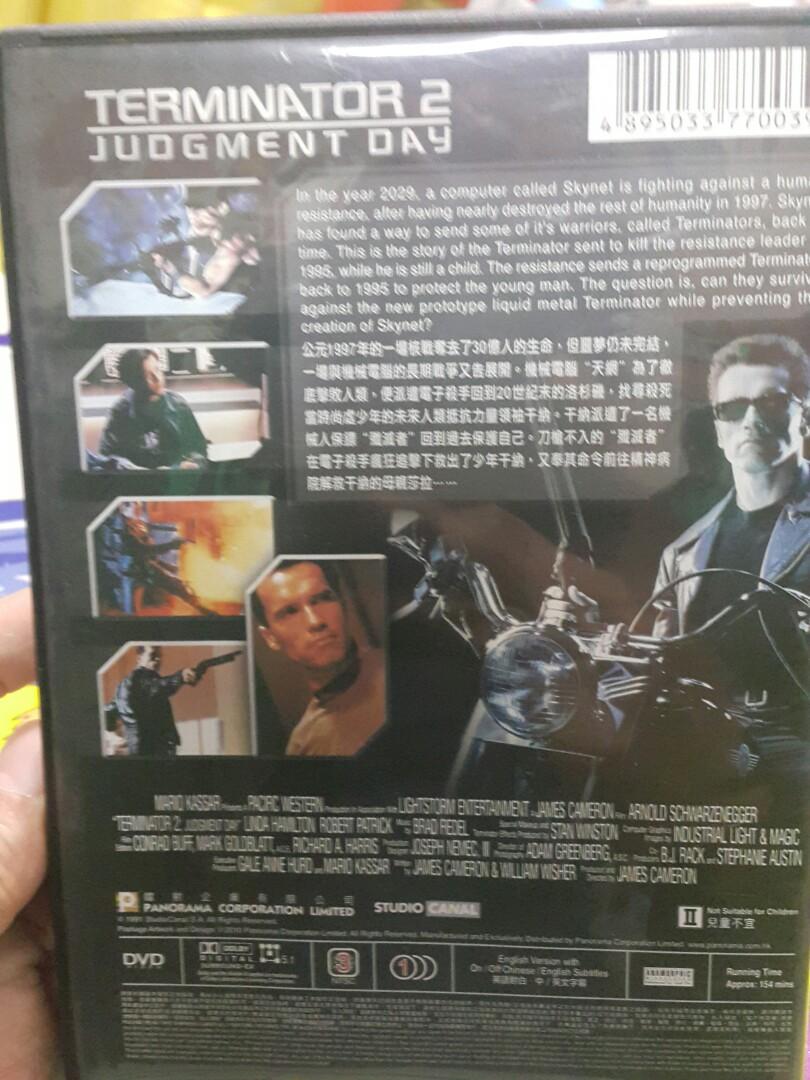 Terminator 2 Judgment Day DVD, 興趣及遊戲, 音樂、樂器 & 配件, 音樂與媒體 - CD 及 DVD ...