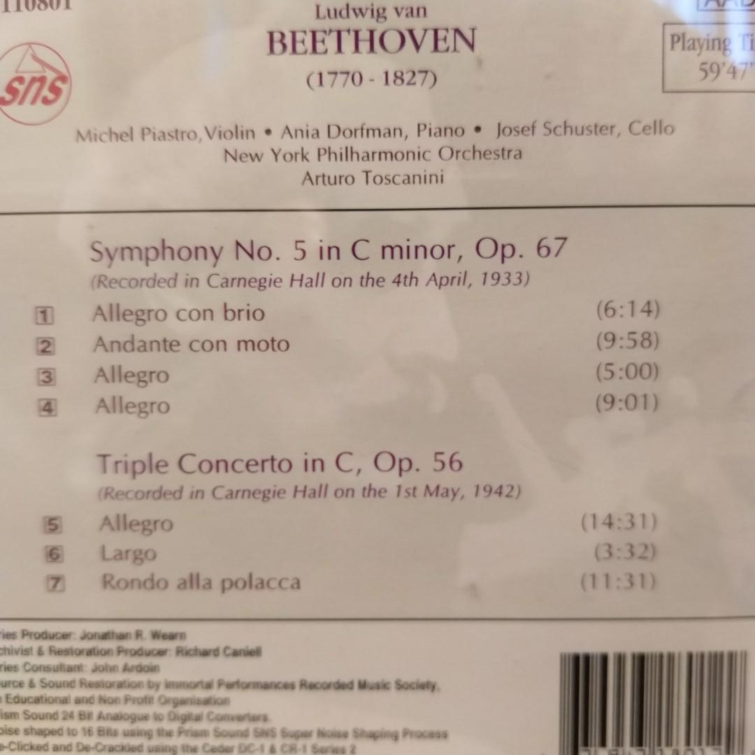 Toscanini conducts Beethoven Symphony number 5, 興趣及遊戲, 音樂、樂器 & 配件, 音樂與 ...