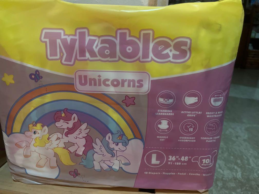 Tykables unicorns L adult diaper abdl, Health & Nutrition, Assistive ...