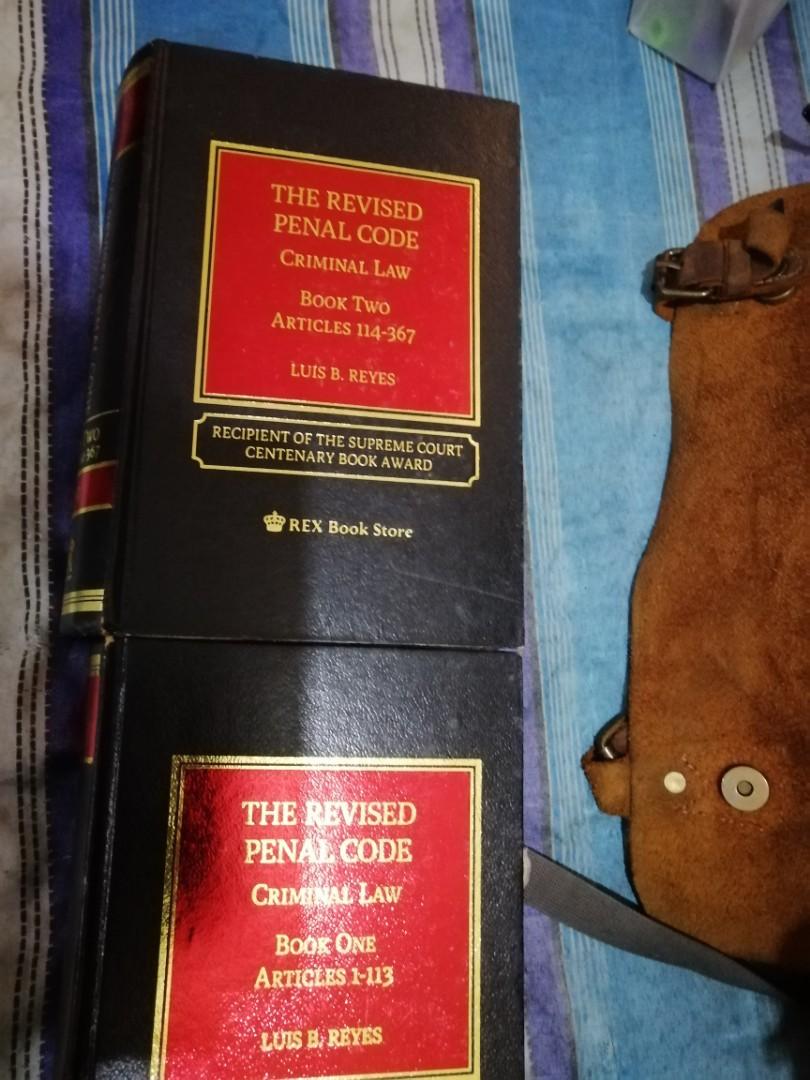 2017 Reyes Criminal Law Book 1 And 2 Hobbies And Toys Books And Magazines