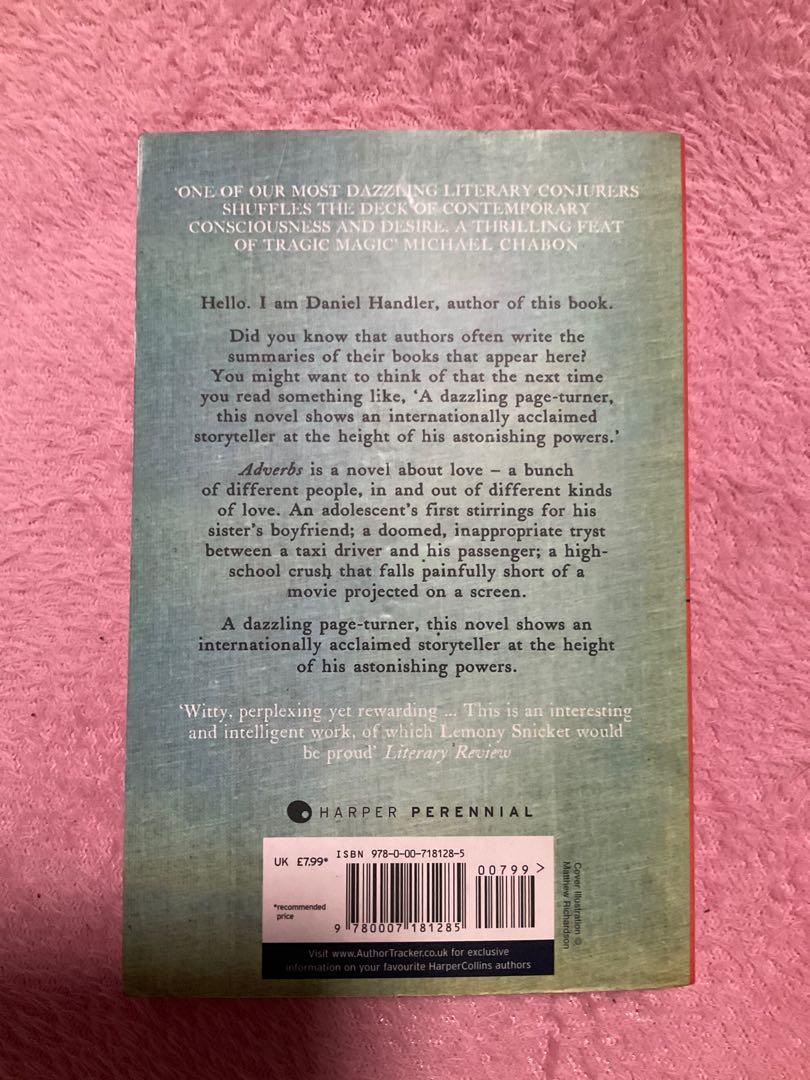 Adverbs (Daniel Handler), Hobbies & Toys, Books & Magazines, Fiction ...