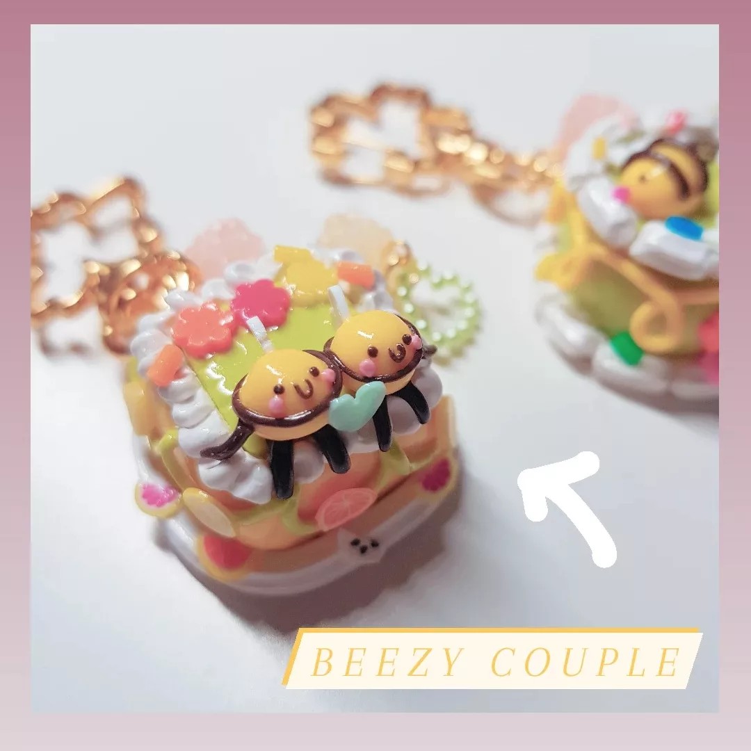 Artisanal Polymer Clay Keychains Aesthetic Tiktok Frog Cake Korean ...