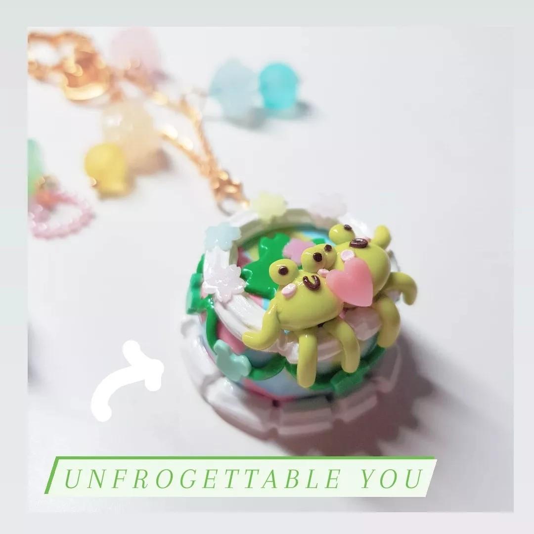 Artisanal Polymer Clay Keychains Aesthetic Tiktok Frog Cake Korean ...