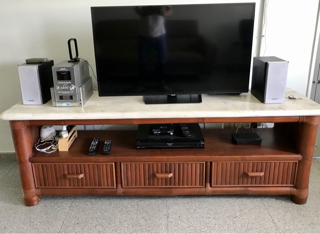 Bamboo TV Console, Furniture & Home Living, Furniture, TV Consoles on ...